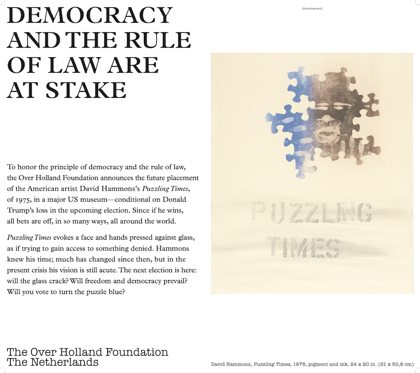 ArtDependence | Dutch Art Foundation's bold Political Statement in The ...